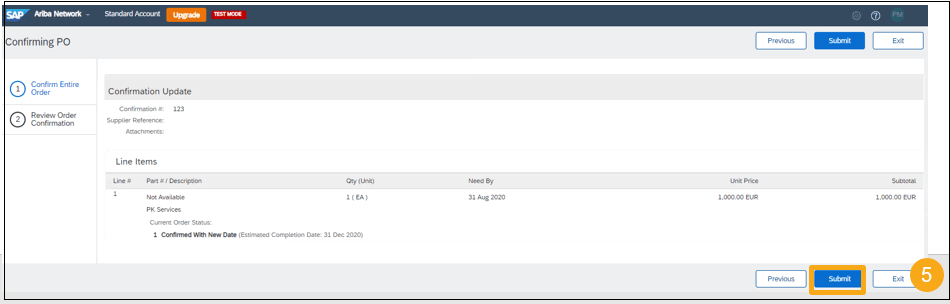 PO/BPO-based Invoice