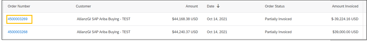 PO/BPO-based Invoice