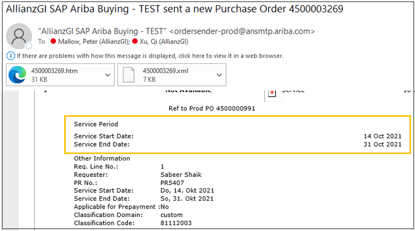PO/BPO-based Invoice